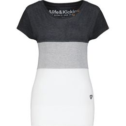 ALIFE & KICKIN T-Shirt »Damen CoriAK A« cloudy melange M M Unser Allroundtalent - Zuckersüßes kurzarm Damenshirt CoriAK A von alife and kickin