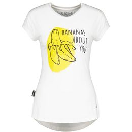 alife and kickin ALIFE & KICKIN Rundhalsshirt »Damen MimmyAK C« cloudy XXL XXL Urlaub aus dem Kleiderschrank! T-Shirt MimmyAK C mit exotischem Frontprint von Alife...