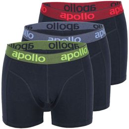 Apollo Boxer »MEN BOXERSHORTS« Spar-Pack, 3er Pack, mit hohem Baumwollanteil, elastisch und gut an den Körper multi navy S S Moderne Boxershorts...