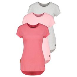 ALIFE & KICKIN Rundhalsshirt »Damen MimmyAK A« peach S S Ein wahrer Kombinationskünstler – das T-Shirt MimmyAK A im 3er-Pack von alife and kickin