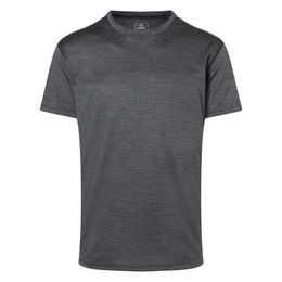 DEPROC Active Funktionsshirt &raquo;NAKIN MEN MELANGE&laquo; Funktionsshirt mit V-Ausschnitt grau M M Schnelltrocknendes atmungsaktives 4-Wege-Stretch, UV-Schutz