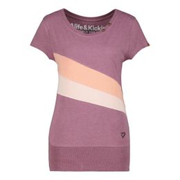 ALIFE & KICKIN T-Shirt &raquo;Damen CleaAK A&laquo; mulberry melange XXL XXL Perfektes Color-Streifen-Design - das Damen Sommershirt CleaAK A von alife and kickin