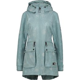 ALIFE & KICKIN Softshelljacke »Damen AudreyAK S« pacific L L Stylische lange Damenübergangsjacke AudreyAK S von alife and kickin mit plakativem...
