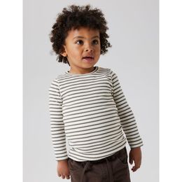 name it Jungen Langarmshirt &raquo;NMNBANI LS XSL TOP NOOS&laquo; Ringel-Look in toller Rippen-Qualit&auml;t gr&uuml;n 122/128