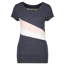 ALIFE & KICKIN T-Shirt &raquo;Damen CleaAK A&laquo; marine melange XXL XXL Perfektes Color-Streifen-Design - das Damen Sommershirt CleaAK A von alife and kickin
