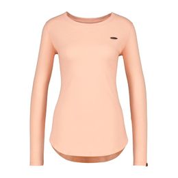 alife and kickin ALIFE & KICKIN Langarmshirt &raquo;Damen LeaAK A&laquo; Figurnah geschnittenes Longsleeve Shirt mit Rundhalsausschnitt mellow peach melange XL XL LeaAK A das...
