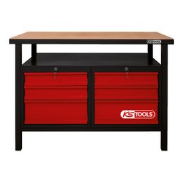 KS Tools Werkbank mit 6 Schubladen, H840xB1200xT600mm (865.0004)