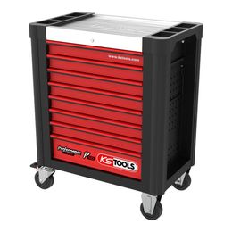 KS Tools PERFORMANCEplus P10 SCHWARZ/ROT Werkstattwagen mit 8 Schubladen (873.0008)