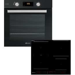 Bauknecht Backofen-Set "BAKO BLACK STEAM PROTECT", Energieeffizienz: A+ (A+++-D), schwarz, Herdsets, Pyrolyse-Reinigungssystem