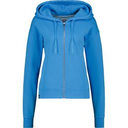alife and kickin Sweatjacke ALIFE & KICKIN "Damen RanaAK A", Damen, Gr. L, blau (azure), 80% Baumwolle 20% Polyester, Sweatjacken, Hoodie mit Reißverschluss und Kapuze, Kapuzensweatjacke