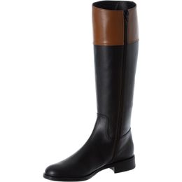 Pretty Ballerinas Nappa-Stiefel im Reiter-Stil Schwarz/Cognac (Gr&ouml;&szlig;e: 37)