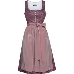 Luis Steindl Midi Dirndl mit Ornamenten Beere/Altros&eacute; (Gr&ouml;&szlig;e: 42)