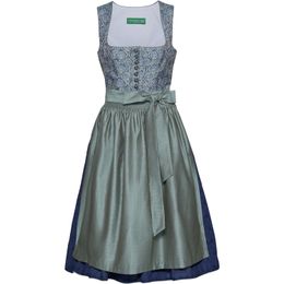 Country Line Midi Dirndl Hellblau/Gr&uuml;nblau (Gr&ouml;&szlig;e: 46)