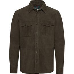 Reitmayer Leder-Overshirt Oliv (Gr&ouml;&szlig;e: 58)