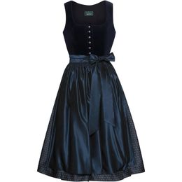 Luis Steindl Midi Samt-Dirndl mit Jacquard-Rock Marine (Gr&ouml;&szlig;e: 34)