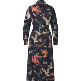 Brigitte von Sch&ouml;nfels Brigitte von Sch&ouml;nfels Hemdblusenkleid mit Vogelmotiven Dunkelblau (Gr&ouml;&szlig;e: 38)
