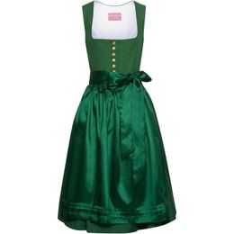 Kr&uuml;ger Dirndl Kr&uuml;ger Madl Midi Dirndl mit Strukturmieder Gr&uuml;n (Gr&ouml;&szlig;e: 42)