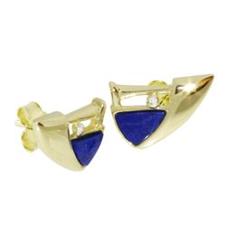 Paar Ohrstecker OSTSEE-SCHMUCK "OSTSEE-SCHMUCK Ohrstecker Sigri Ohrstecker Sigri", gelb, Ohrringe, Damen, 16 x 10mm, Gelbgold 333