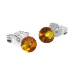 Paar Ohrstecker OSTSEE-SCHMUCK "OSTSEE-SCHMUCK Ohrstecker Klassisch 6 mm", weiß, Ohrringe, Damen, 6mm, Silber 925 (Sterlingsilber)