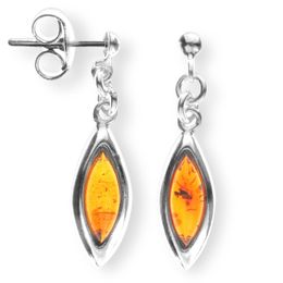 Paar Ohrhänger OSTSEE-SCHMUCK "OSTSEE-SCHMUCK Ohrhänger Alwa Ohrhänger Alwa", weiß, Ohrringe, Damen, 27 x 6mm, Silber 925 (Sterlingsilber)