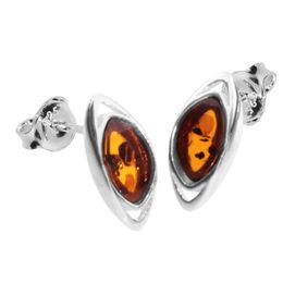 Paar Ohrstecker OSTSEE-SCHMUCK "OSTSEE-SCHMUCK Ohrstecker Telia Ohrstecker Telia", weiß, Ohrringe, Damen, 13 x 6mm, Silber 925 (Sterlingsilber)