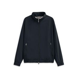 Blouson Bugatti "Regular Fit", Herren, Gr. 48, 390, marine, 100% Polyester, unifarben, casual, regular fit, Bündchen, Jacken, mit Stehkragen & Stretch-Funktion