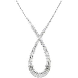 Swarovski Damen Kette mit Anhänger "Hyperbola", Metall, L: 49, silber, Metall, Halsketten, mit Swarovski Kristall