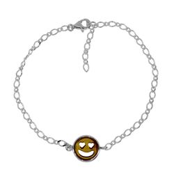 OSTSEE-SCHMUCK Damen Armband "OSTSEE-SCHMUCK Armband Smiley Armband Smiley", 21cm, Silber 925 (Sterlingsilber), silber, Silber 925 (Sterlingsilber),