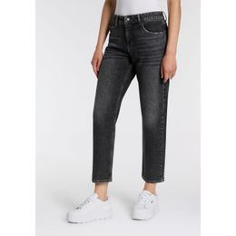 MAC Damen 5-Pocket-Jeans "STRAIGHT", grau, Gr. 42, Denim/Jeans, Obermaterial: 99% Baumwolle, 1% Elasthan, Jeans, mit Stretch