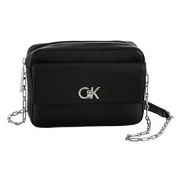 Calvin Klein Damen Mini Bag "CK RE-LOCK POCKET CAMERA BAG", schwarz, Lederimitat, Polyester, unifarben, Taschen, kleine Umhängetasche, Damen