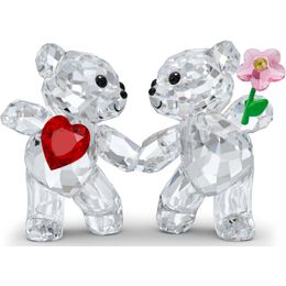 Swarovski Dekofigur "Kristallfigur "LIEBE" Kris Bär Zusammen glücklich", B/H/T: 5,5cm x 4,5cm x 3,5cm, bunt, Metall, Swarovski Kristall, B:5,5cm
