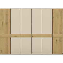 Drehtürenschrank Musterring, B:300cm H:216cm, beige, Schränke, "Savona, Kleiderschrank, Schrank, Garderobe, teilmassiv Eiche", Türen in Bianco-Eiche