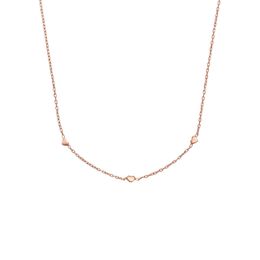 Firetti Damen Kette ohne Anhänger "Schmuck Geschenk Silber 925 Halsschmuck Halskette Fantasie Herz", 45, Silber 925 (Sterlingsilber), L: 45, rosa,