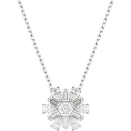 Swarovski Damen Kette mit Anhänger "Idyllia E Florere Schneeflocke", Metall, L: 45, silber, Metall, Halsketten, mit Swarovski Zirkonia (synth.)