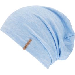 Chillouts Herren Beanie "Surrey Hat", blau, meliert, Jersey, Materialmix, Mützen, mit Melange-Effekt & angenehmem Tragekomfort für jeden Tag