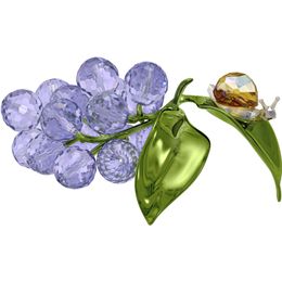 Swarovski Dekofigur "Kristallfigur Sammelfigur Idyllia Schnecke und Blaubeeren", B/H/T: 4,9cm x 3,6cm, bunt, Metall, Swarovski Kristall, B:4,9cm
