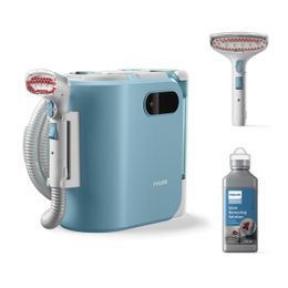 Philips Wasch-Sauger "XW3193/11 3000 Series mit 2 Bürsten unterschiedlicher Größe", B:23,5cm H:32,5cm T:39cm, blau, Mehrzwecksauger, reinigt