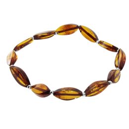 OSTSEE-SCHMUCK Damen Armband "OSTSEE-SCHMUCK Armband Tasja Armband Tasja", 19cm, Bernstein, braun, Bernstein, Armb&auml;nder