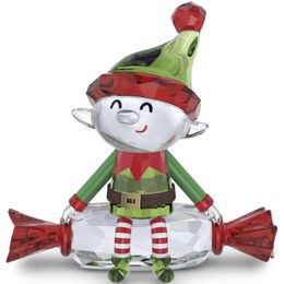 Swarovski Dekofigur "Holiday Cheers Dulcis Elf", B/H/T: 2,9cm x 5,1cm x 5,3cm, bunt, Metall, Swarovski Kristall, B:2,9cm H:5,1cm T:5,3cm,