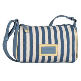 Tom Tailor Damen Umhängetasche "Malie", blau, Materialmix, Taschen, Schultertasche, Handtasche Damen, Mini Bag