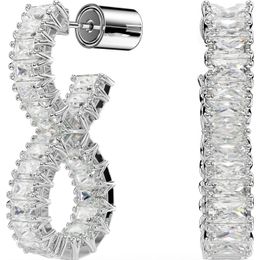 Swarovski Damen Paar Ohrstecker "Hyperbola", Metall, silber, Metall, Ohrringe, mit Swarovski Kristall