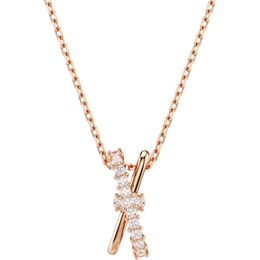 Swarovski Damen Kette mit Anh&auml;nger "Schmuck Geschenk Halskette Hyperbola Twist", Metall, L: 45, rosa, Metall, Halsketten, mit Swarovski Zirkonia