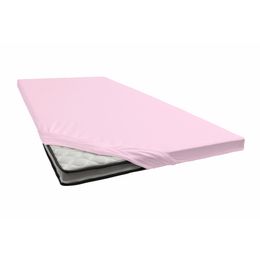 Spannbettlaken Janine, rosa, Jersey-Elasthan, Obermaterial: 95% Baumwolle, 5% Elasthan, Bettlaken, "TOPPER 5001", mit Rundumgummizug