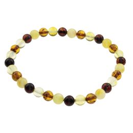 OSTSEE-SCHMUCK Damen Armband "OSTSEE-SCHMUCK Armband Kugel 6 mm Armband Kugel 6 mm", 19cm, Bernstein, braun, Bernstein, Armb&auml;nder