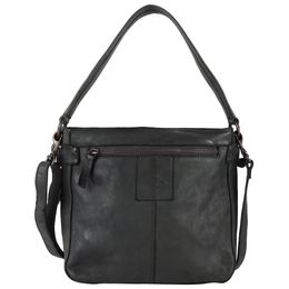 Harbour 2nd Damen Hobo "Luisa", grau, Leder, washed, Taschen, Henkeltasche Umhängetasche Handtasche Damen