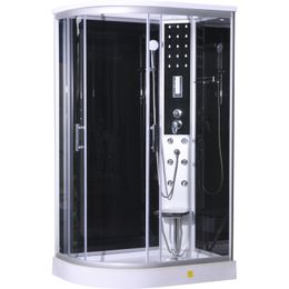 Komplettdusche Sanotechnik, B:120cm H:215cm T:80cm, silber, Duschkabinen, "Komplettduschkabine VARIO rechts", Ma&szlig;e: 80x120x215cm