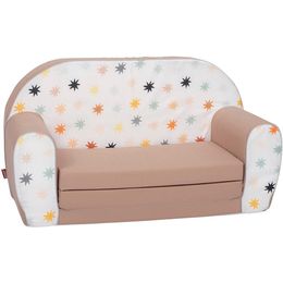 KNORRTOYS Kinder Sofa "Pastell Stars", B/H/T: 77cm x 42cm x 34cm, Baumwolle, bunt, B:77cm H:42cm T:34cm, Sofas, für Kinder; Made in Europe