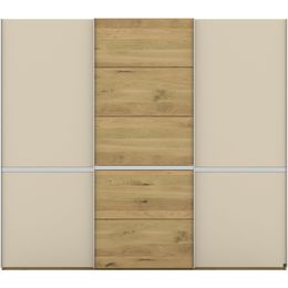 Schwebetürenschrank Musterring, B:250cm H:217cm, beige, Schränke, "Savona, Kleiderschrank, Schrank, Garderobe, mit Schiebetüren", Türen Bianco-Eiche