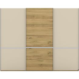 Schwebetürenschrank Musterring, B:300cm H:236cm, beige, Schränke, "Savona, Kleiderschrank, Schrank, Garderobe, mit Schiebetüren", Türen Bianco-Eiche