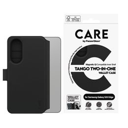 Backcover "MagSafe Compatible Tango Two-In-One Wallet Case f&uuml;r Galaxy S25 Edge", Samsung Galaxy S25 Edge, schwarz, CARE BY PANZERGLASS, H&uuml;llen,
